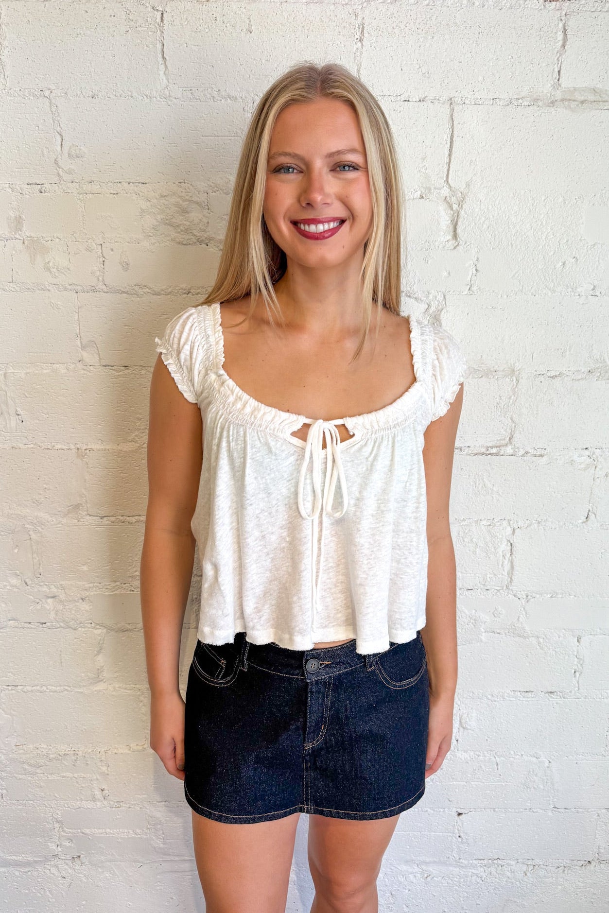 Emerly Denim Skort – Adeline