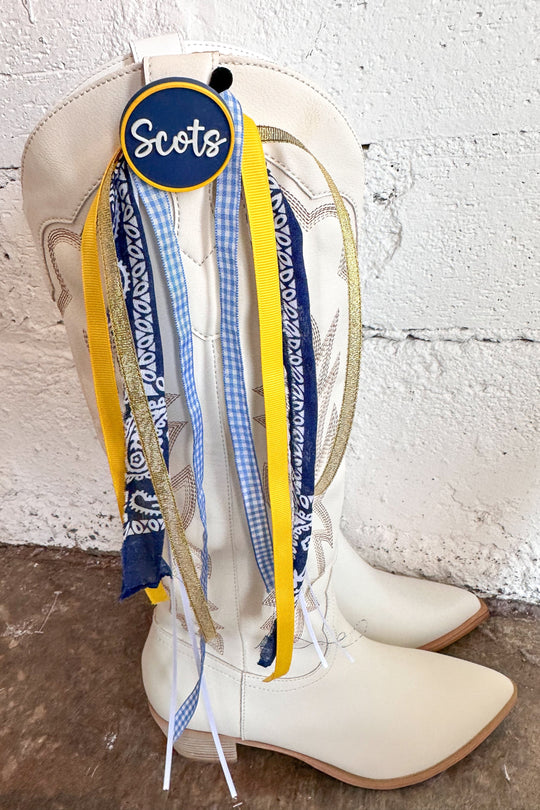 Boot Button With Ribbon – Adeline